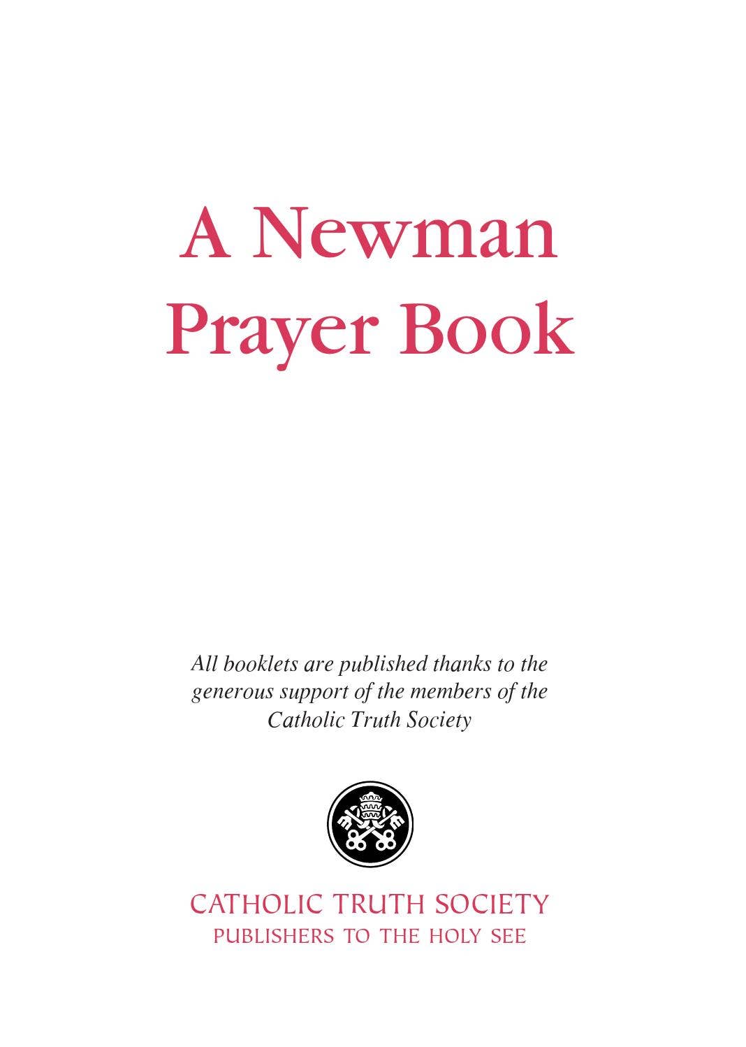 A newman prayer book preview by Catholic Truth Society - Issuu