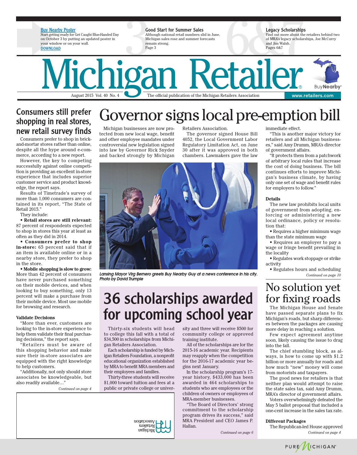 August 15 Michigan Retailer by Michigan Retailers Association - Issuu