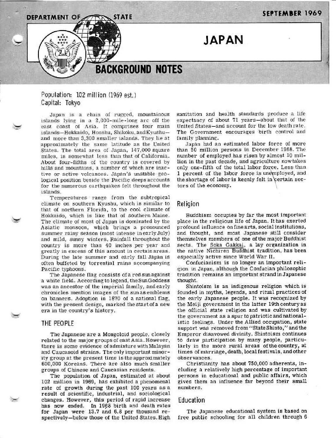 Background notes, japan by Nixon Foundation - Issuu