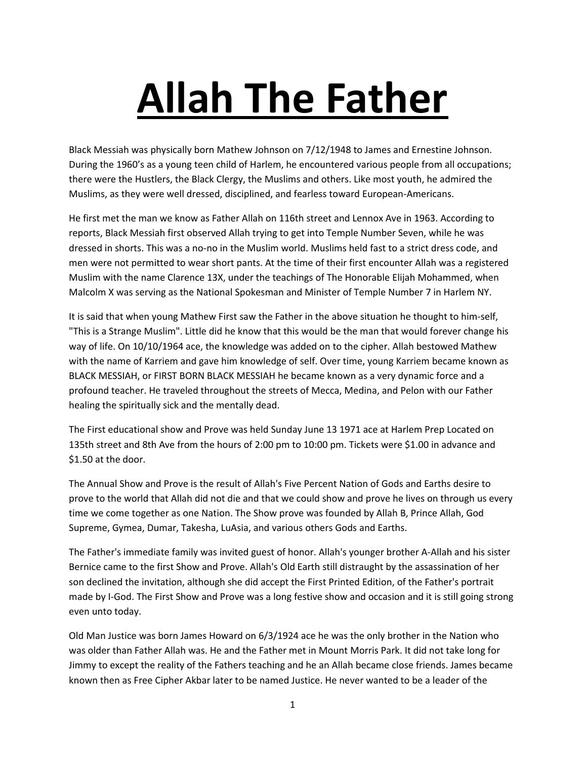Allah the father by Born Magnetic Allah - Issuu