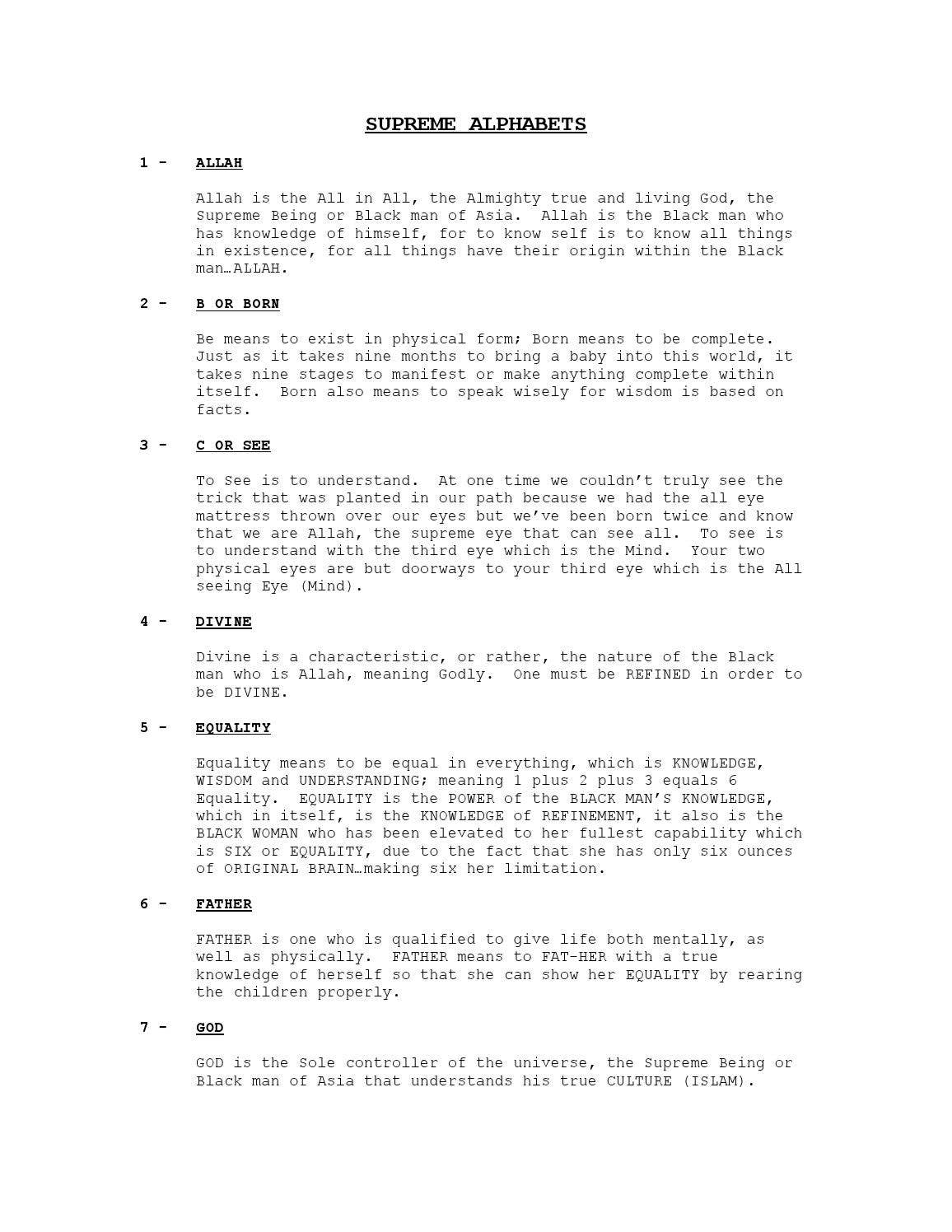 Supreme alphabets from mecca by Born Magnetic Allah - Issuu