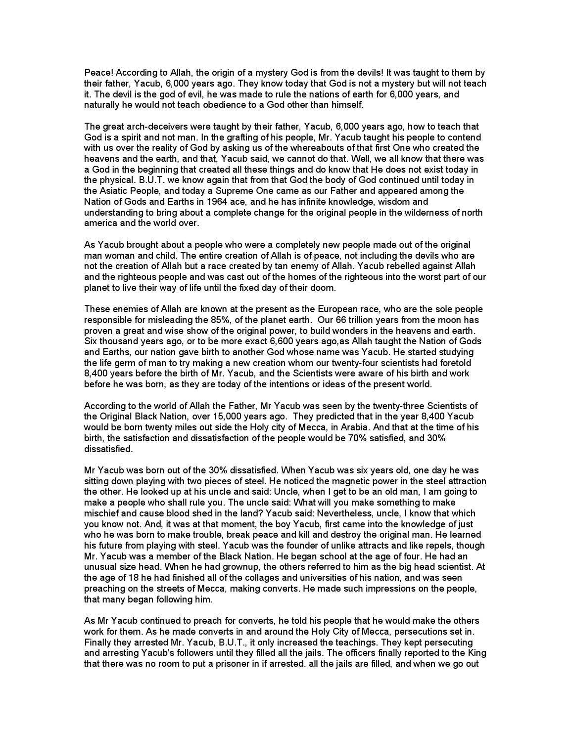 Yakub by Born Magnetic Allah - Issuu