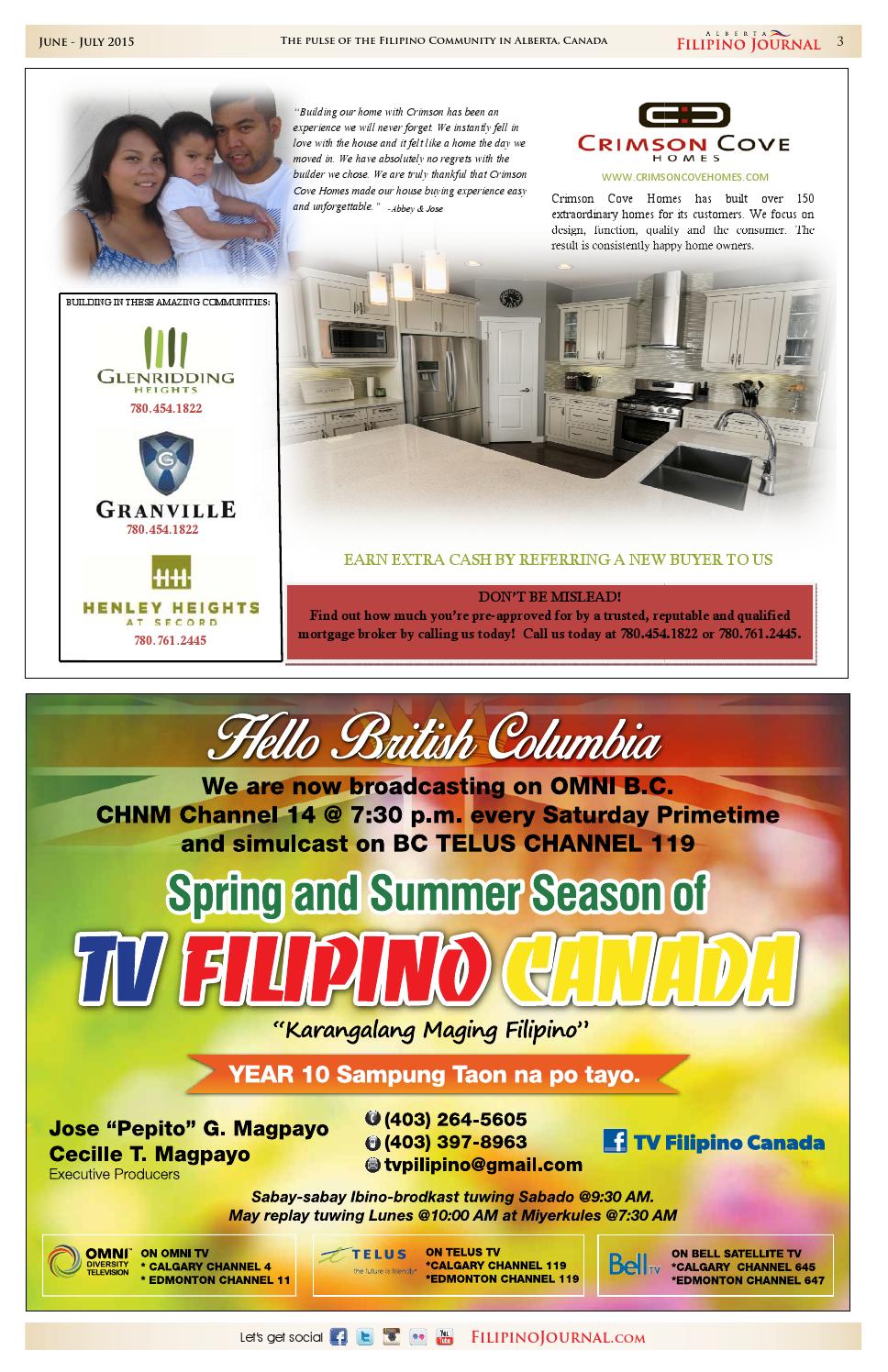 Filipino Journal Alberta Edition June-July 2015 by Filipino Journal - Issuu