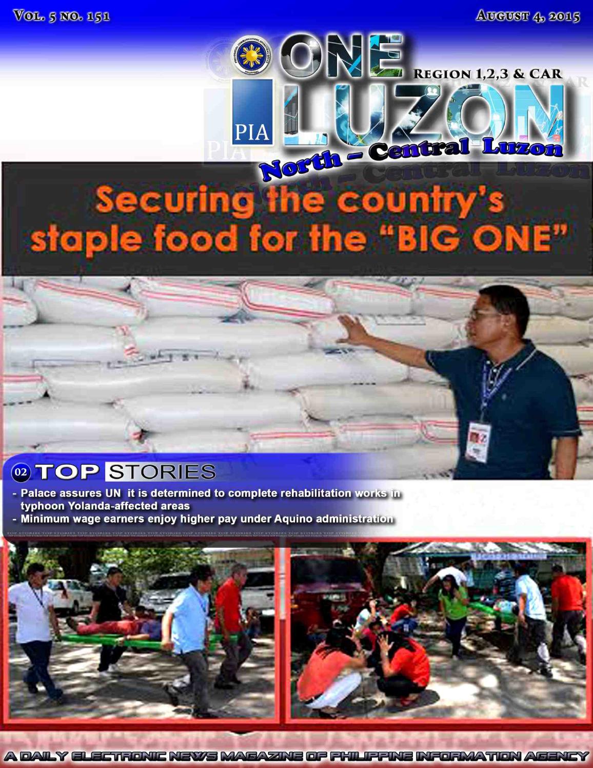 One Luzon E-NewsMagazine 4 August 2015 Vol. 5 No. 151 by CARinfoLink ...