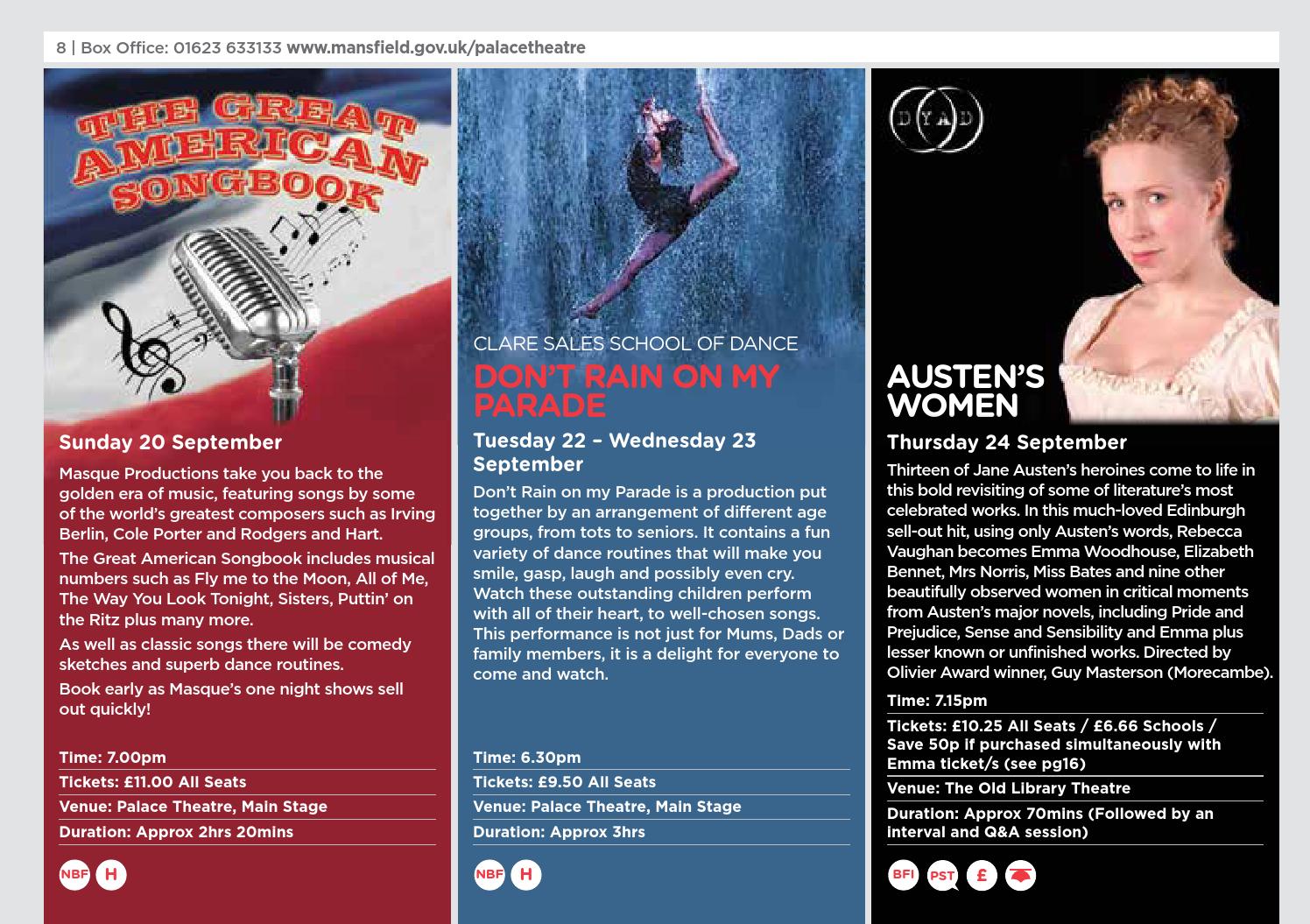 Mansfield Palace Theatre August December 2015 Brochure By Mansfield