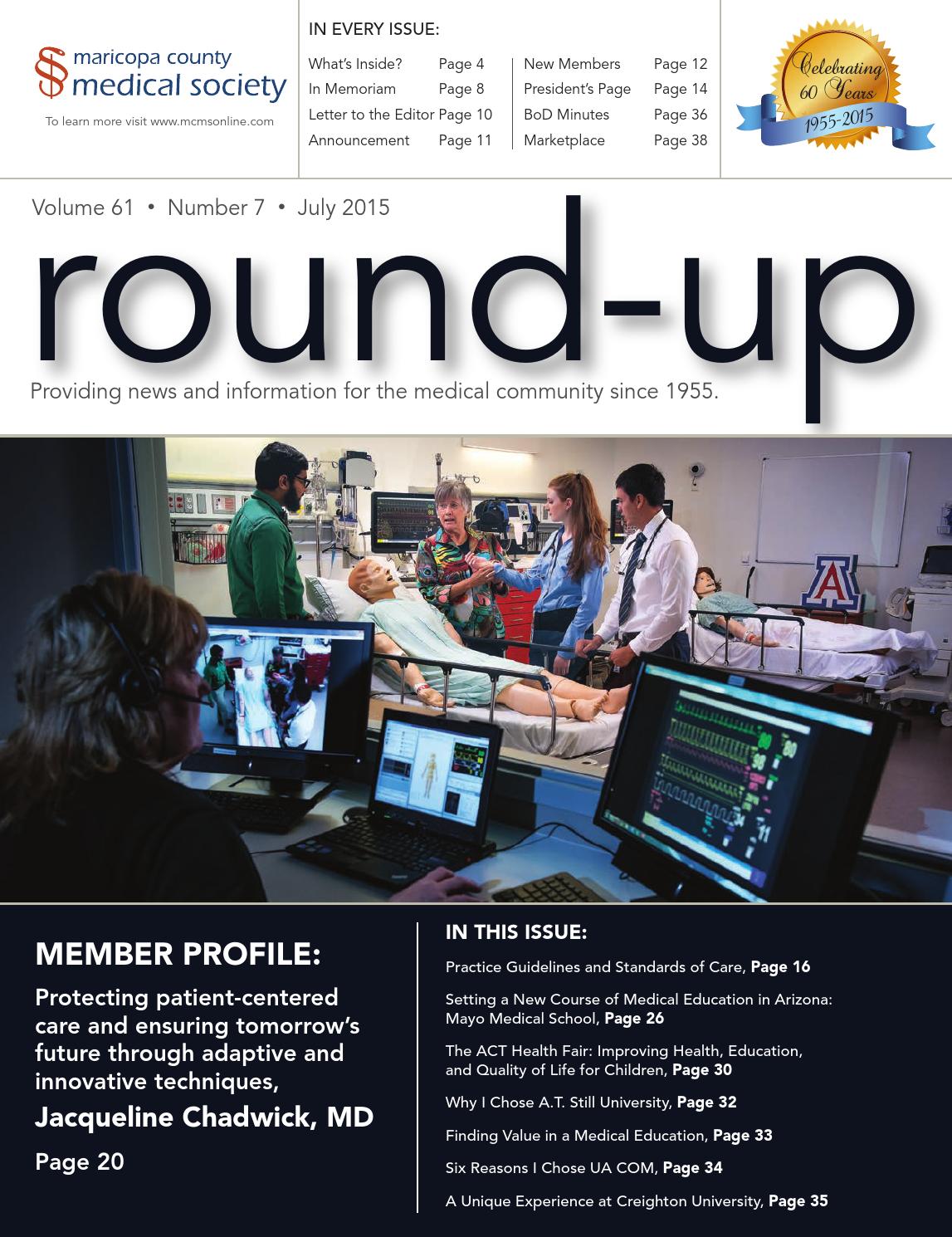 Round-up Magazine - July 2015 by Maricopa County Medical Society (MCMS ...