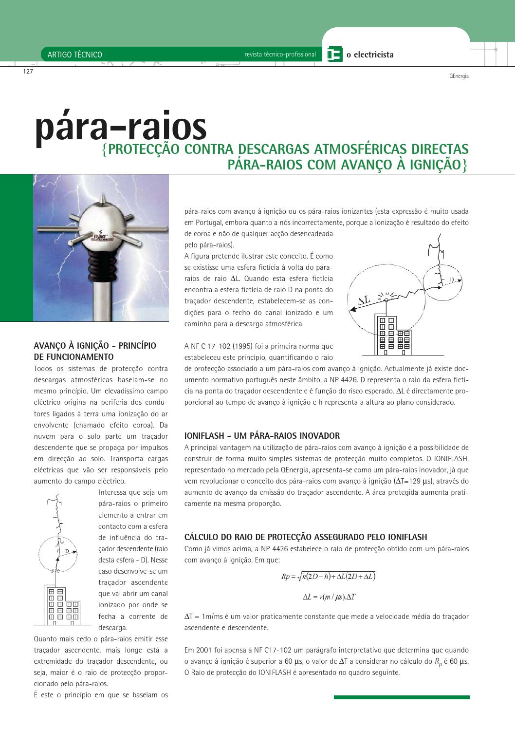 Pára-raios: protecção contra descargas atmosféricas directas pára-raios ...