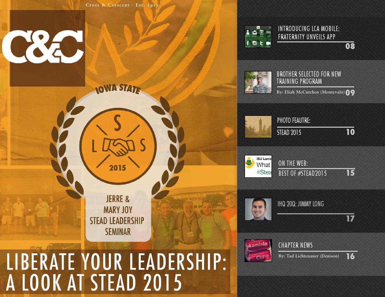 August 2015 Cross & Crescent by Lambda Chi Alpha Fraternity - Issuu