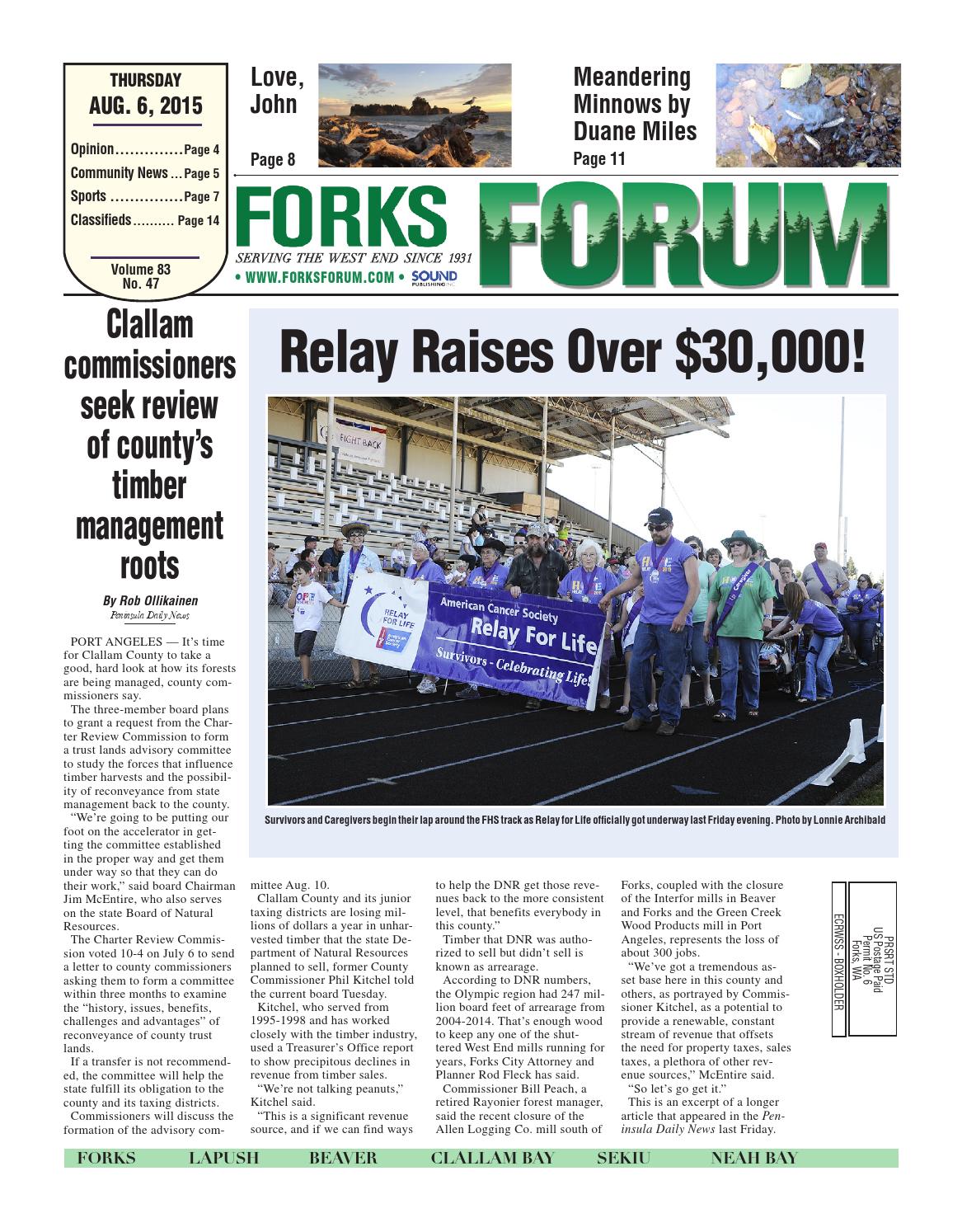 Forks Forum, August 06, 2015 by Sound Publishing - Issuu