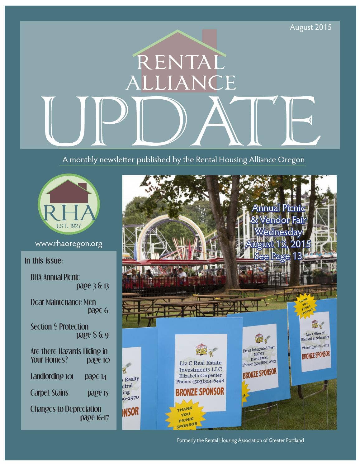 AUGUST 2015 RHA OREGON UPDATE NEWSLETTER by Cari Pierce - Issuu