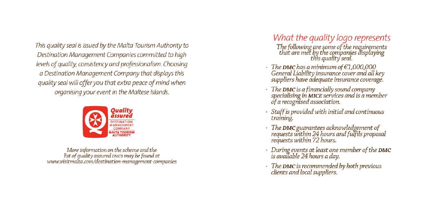 MTA Brochure QA Seal by Malta Tourism Authority - Issuu