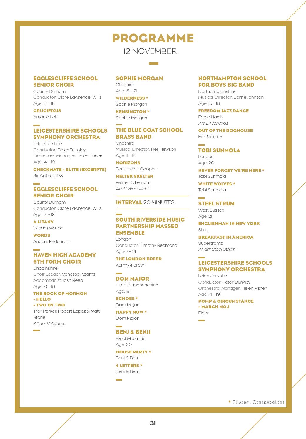 Schools Prom Programme 2014 by Music for Youth - Issuu