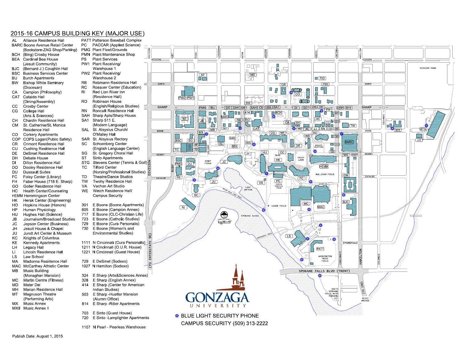 Gonzaga Campus Map 2015-16 by Gonzaga University - Issuu