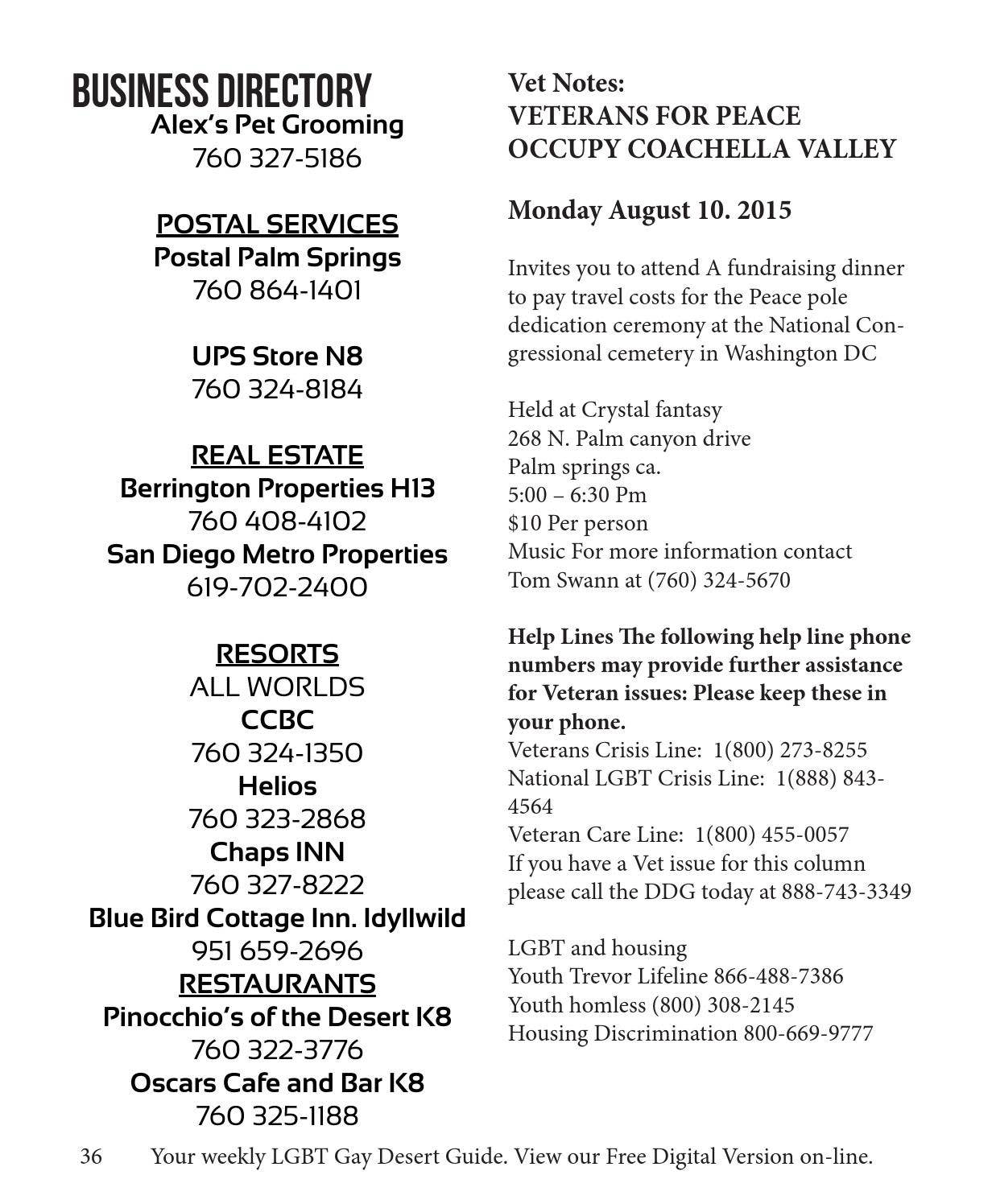 August 5, 2015 Digital and Print, LGBT Guide to the Palm Springs Desert ...