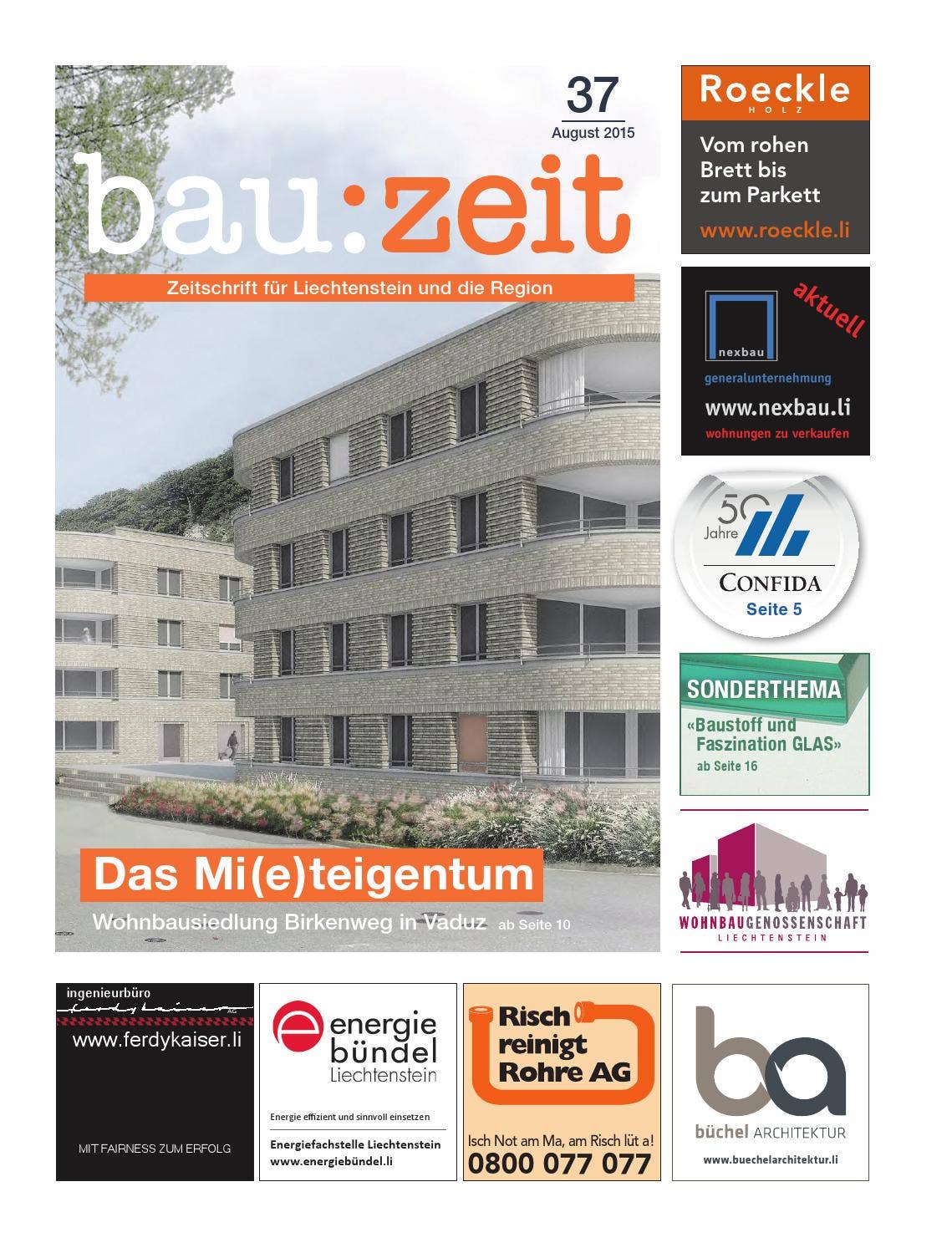 bau:zeit Ausgabe 37 by Medienbüro Oehri & Kaiser AG - Issuu
