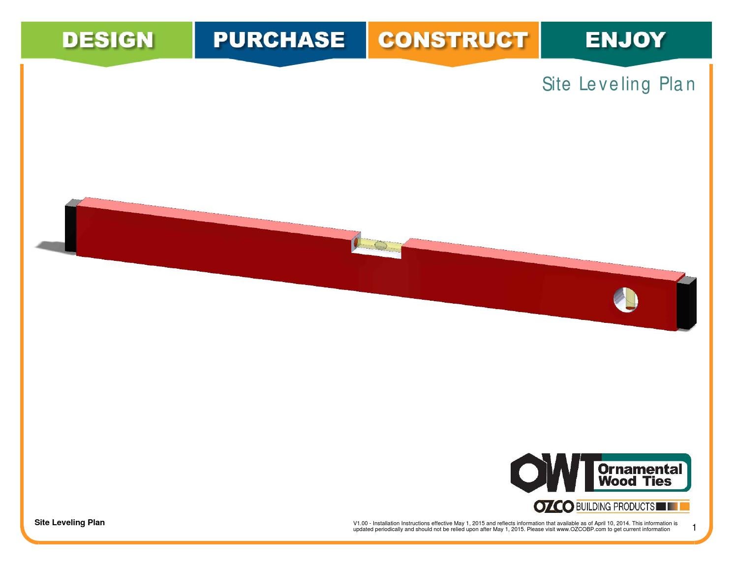 OZCO Site Leveling Plan by OZCO Building Products - Issuu