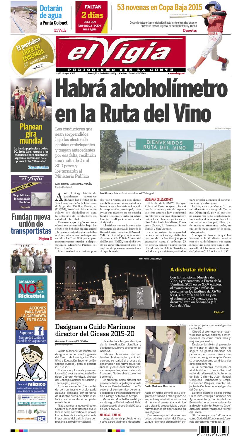 Periódico El Vigía, 8 de agosto de 2015 by Editorial El Vigia - Issuu