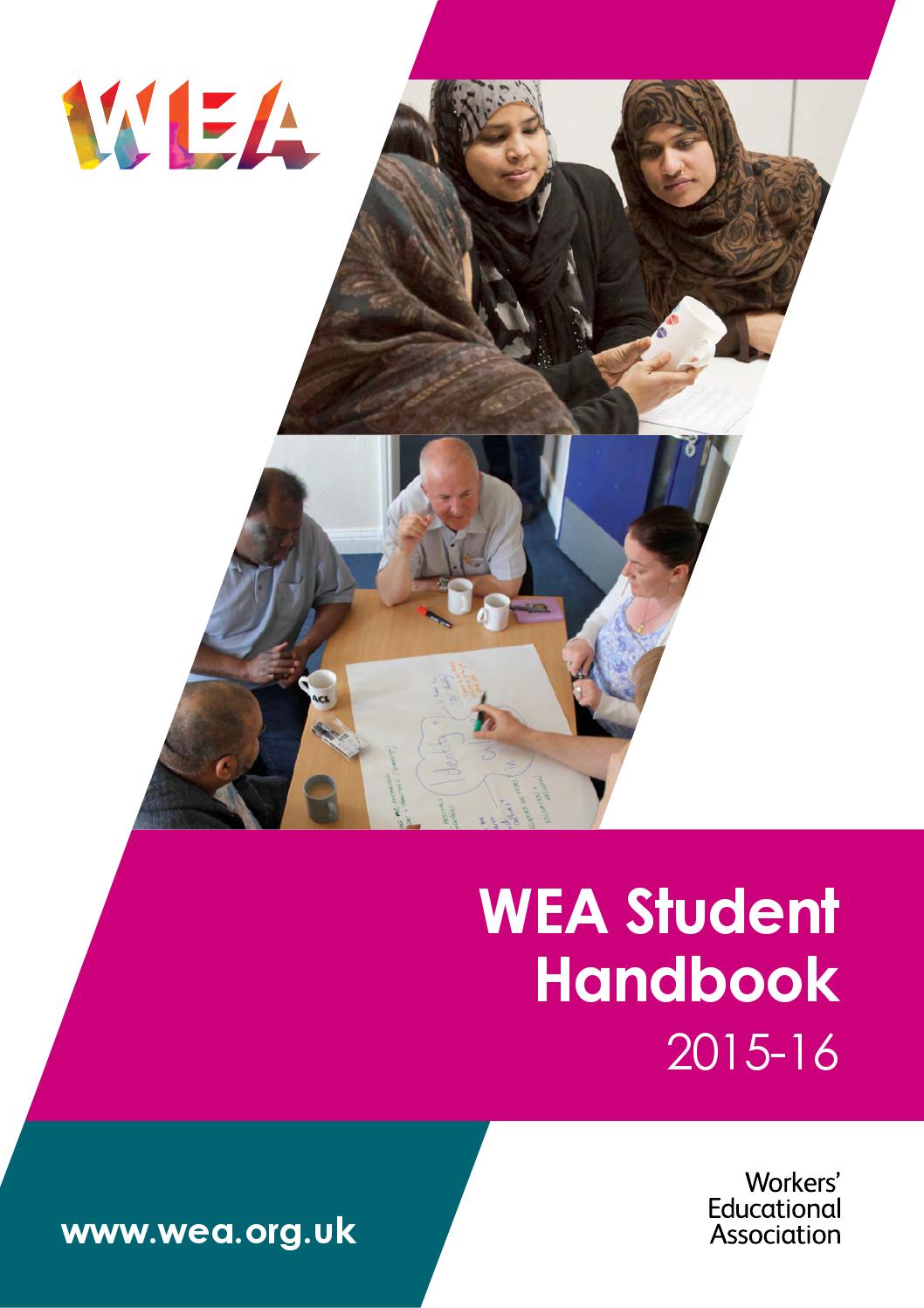 Wea student handbook 15 16 by Workers' Educational Association - Issuu