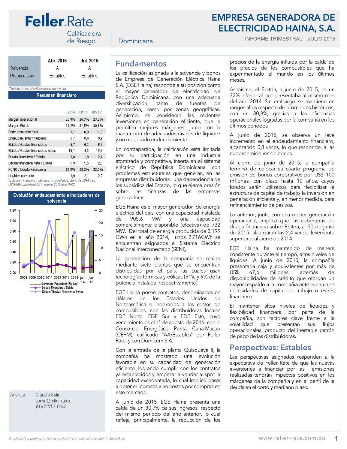 Feller Rate EgeHaina Julio 2015 by EGE Haina - Issuu