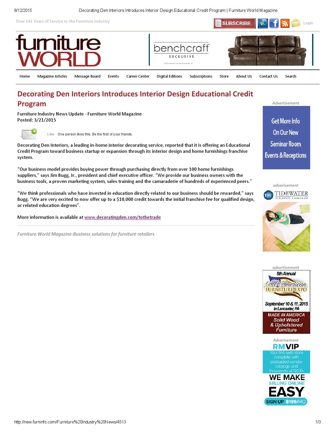 Decorating Den Interiors introduces interior design educational credit ...