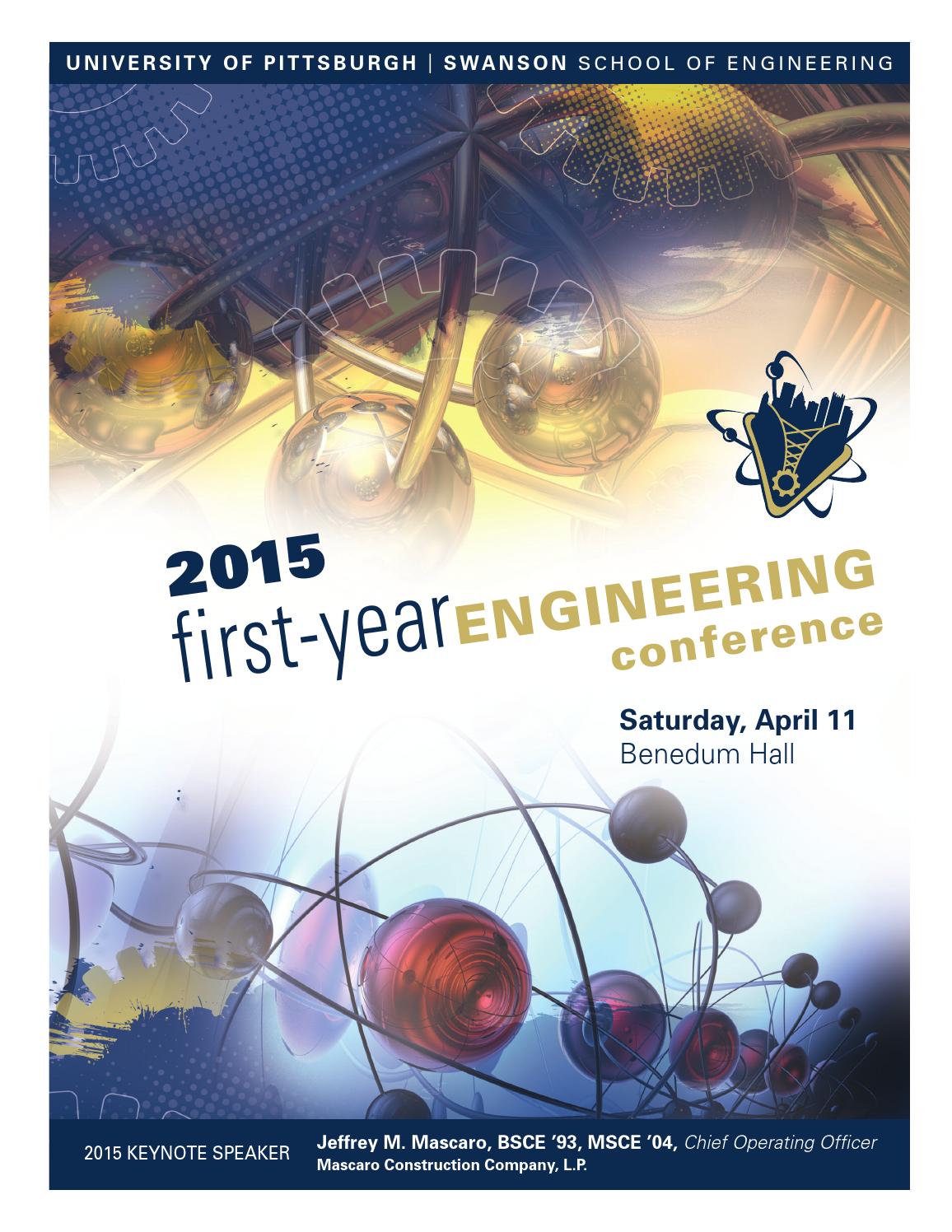 2015 First-Year Engineering Conference Program by PITT | SWANSON School ...