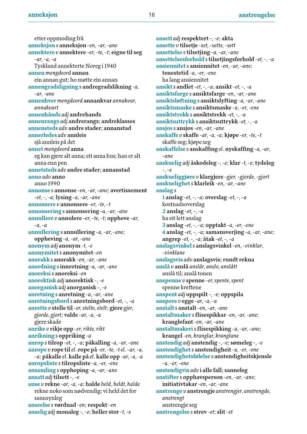 Bokmål- nynorsk ordbok by Cappelen Damm - Issuu