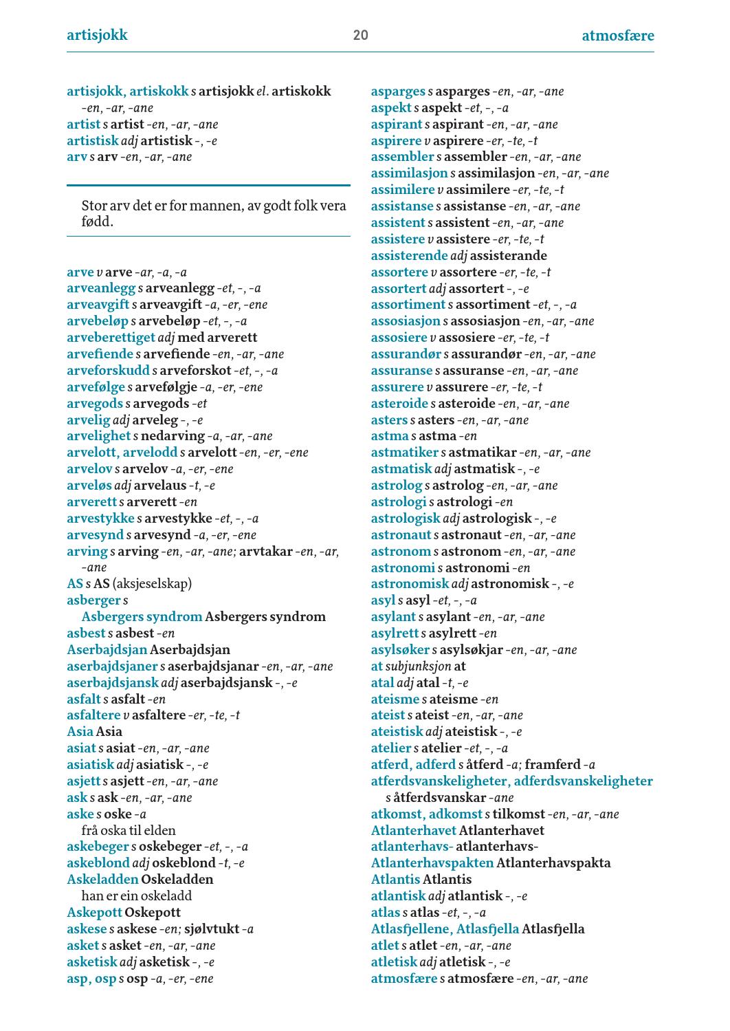 Bokmål- nynorsk ordbok by Cappelen Damm - Issuu