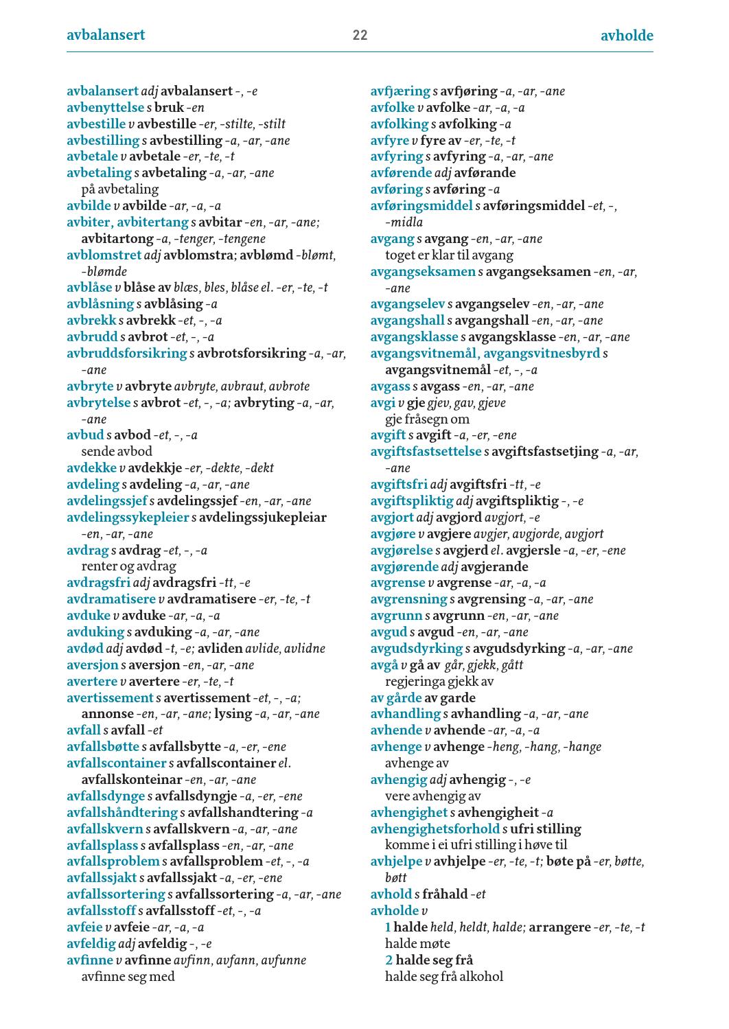 Bokmål- nynorsk ordbok by Cappelen Damm - Issuu