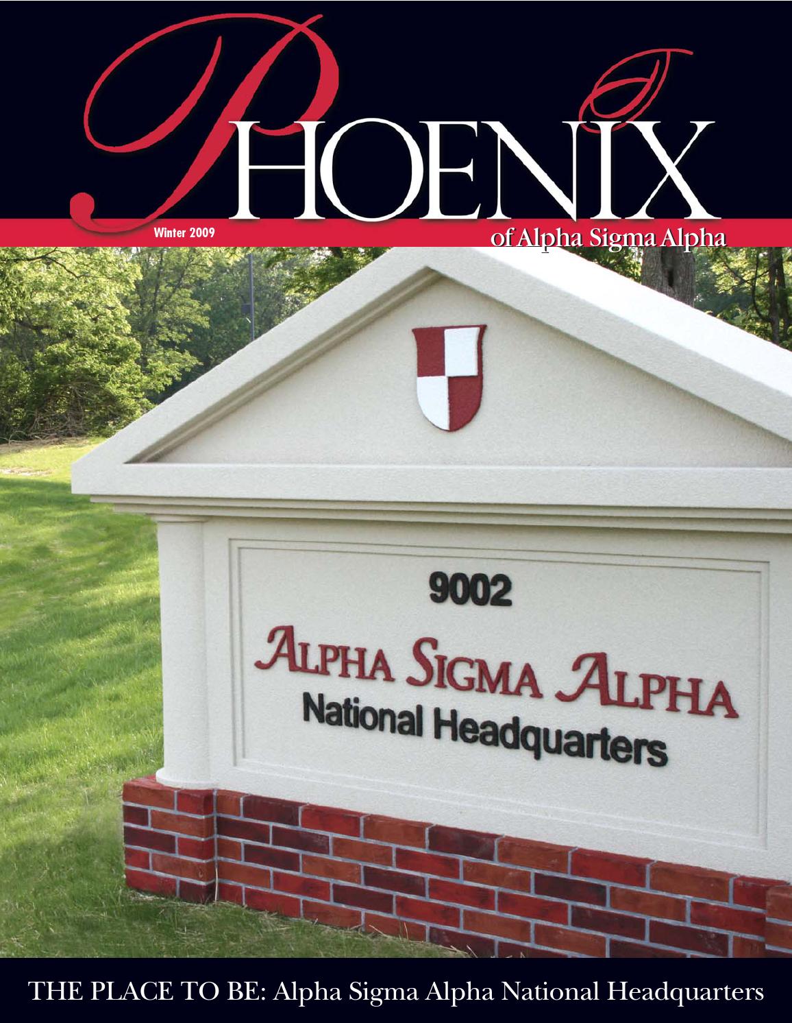 The Phoenix of Alpha Sigma Alpha: Winter 2009 by Alpha Sigma Alpha ...