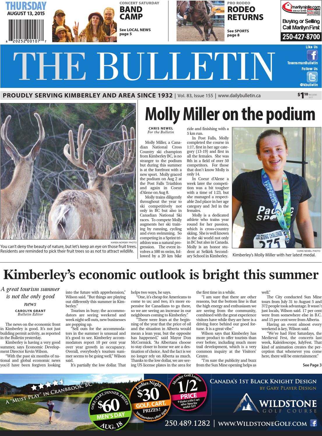 Kimberley Daily Bulletin, August 13, 2015 by Black Press Media Group ...