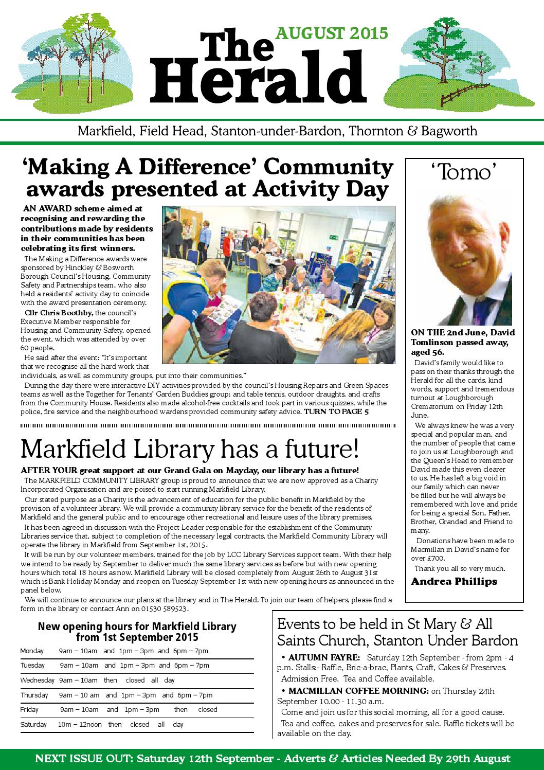 August 2015 herald magazine by Michael Wilkinson - Issuu