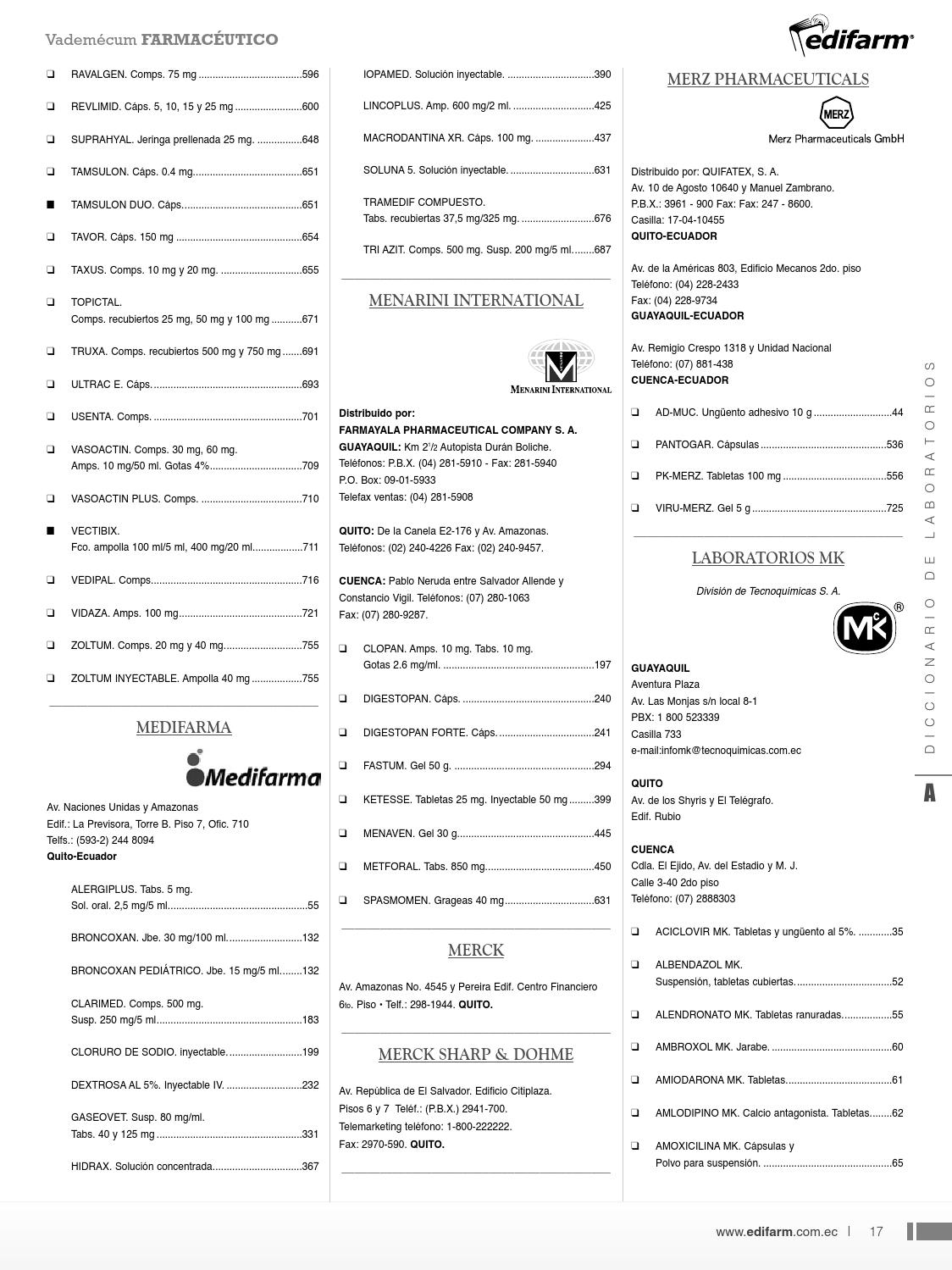Vademecum Farmaceutico Edifarm 2015 by Edifarm & Cía. - Issuu