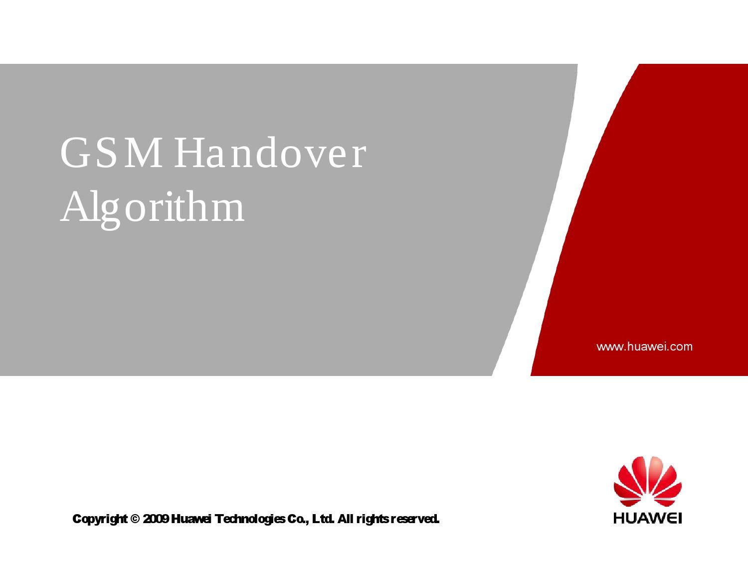 Omf810002 gsm handover algorithm issue2 01 by Emerson Eduardo Rodrigues ...