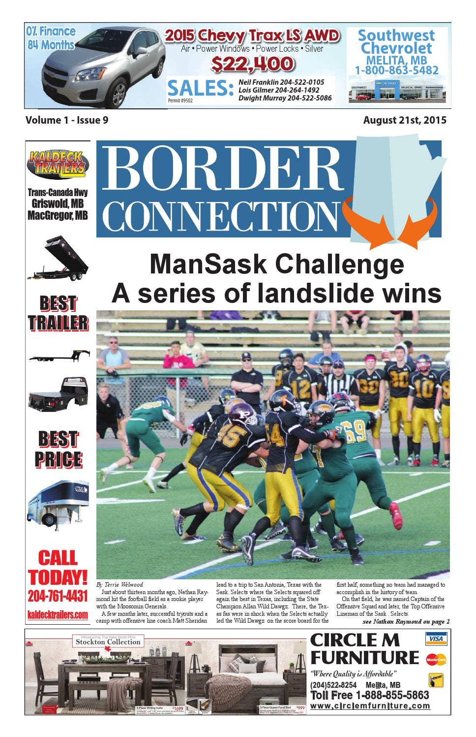Border Connection: Aug. 21, 2015 by Carlyle Observer - Issuu