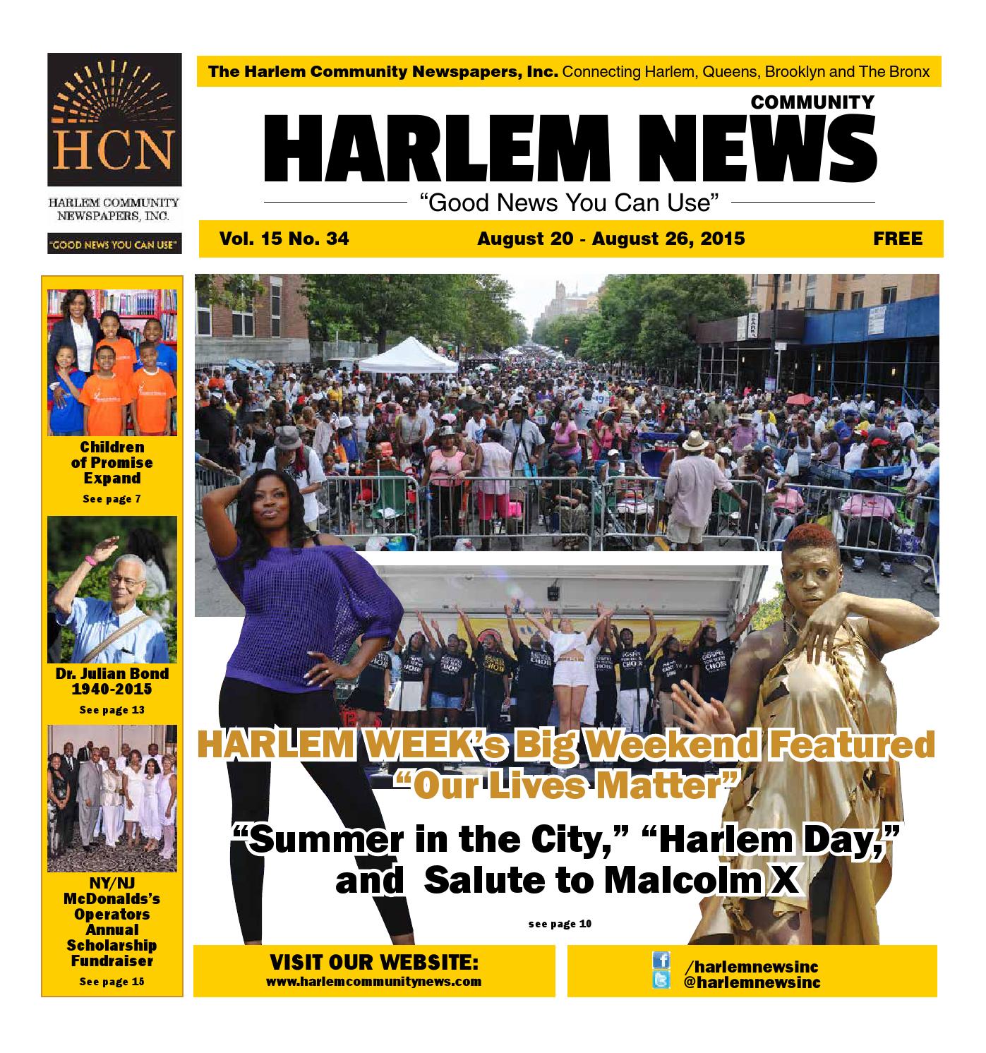HARLEM COMMUNITY NEWSPAPERS | August 20 - August 26, 2015 by Mike Kurov ...