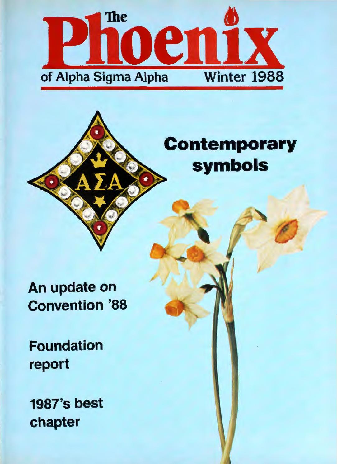 Asa phoenix vol 72 no 2 winter 1988 by Alpha Sigma Alpha Sorority - Issuu