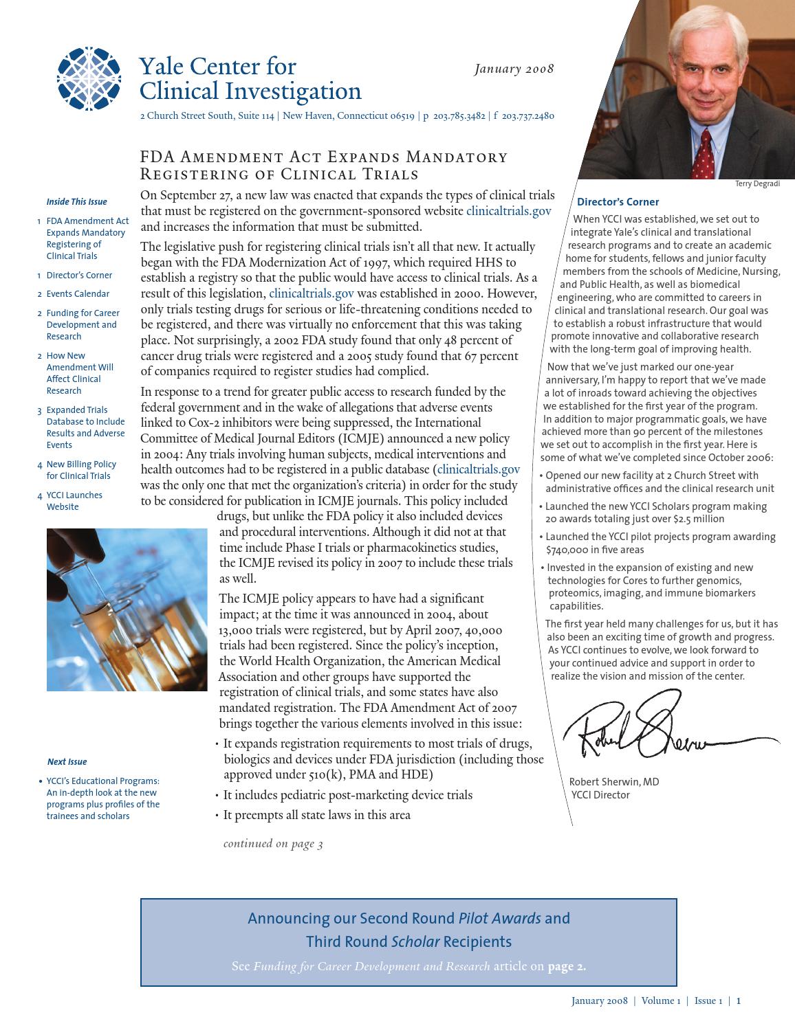 2008 - January YCCI Newsletter by Yale School of Medicine - Issuu