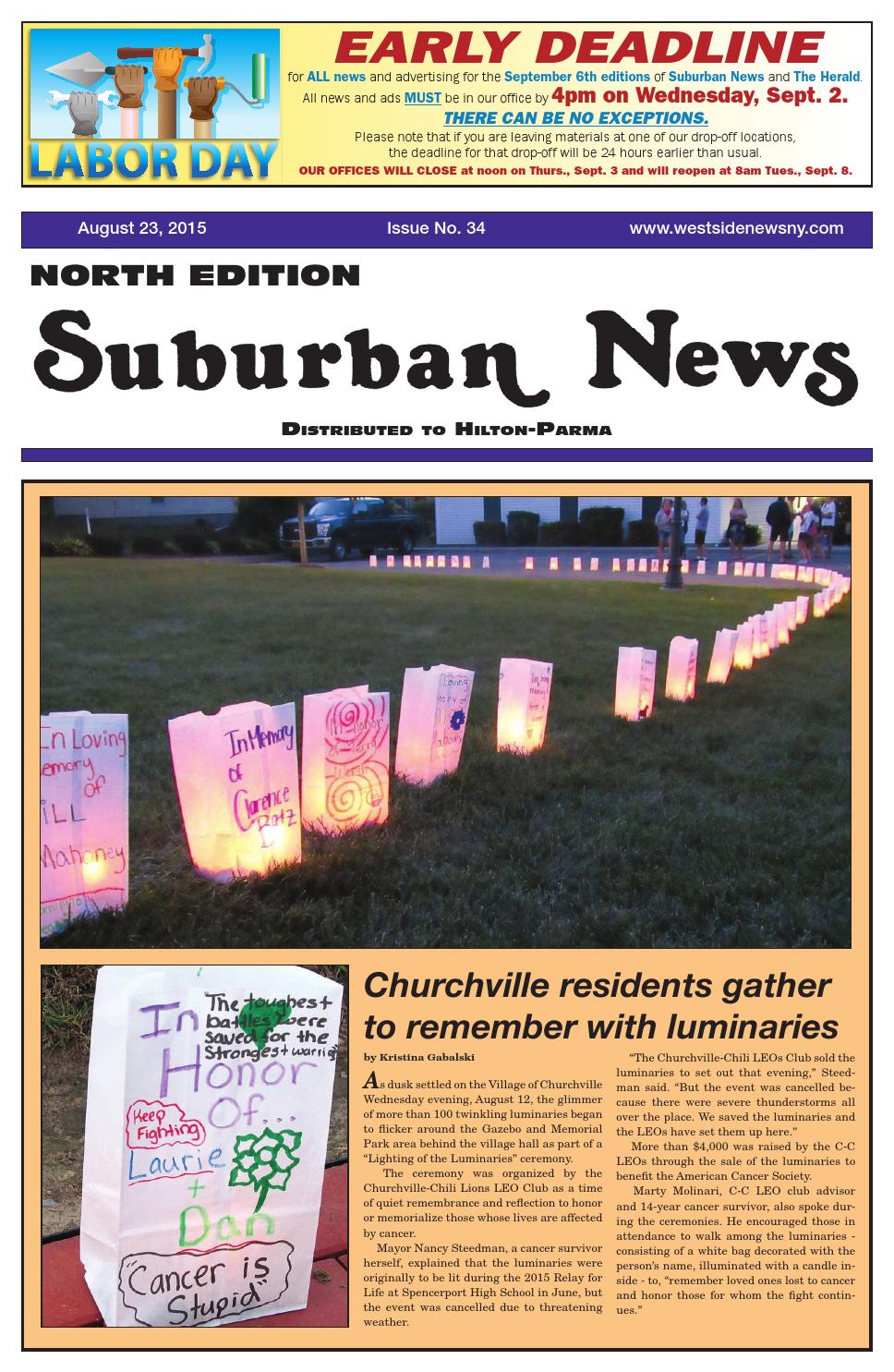 Suburban News North Edition - August 23, 2015 by Westside News Inc. - Issuu