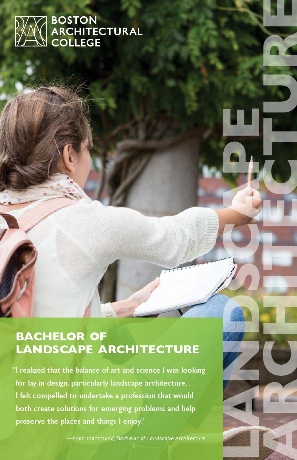 Bachelor of Landscape Architecture by Boston Architectural College - Issuu