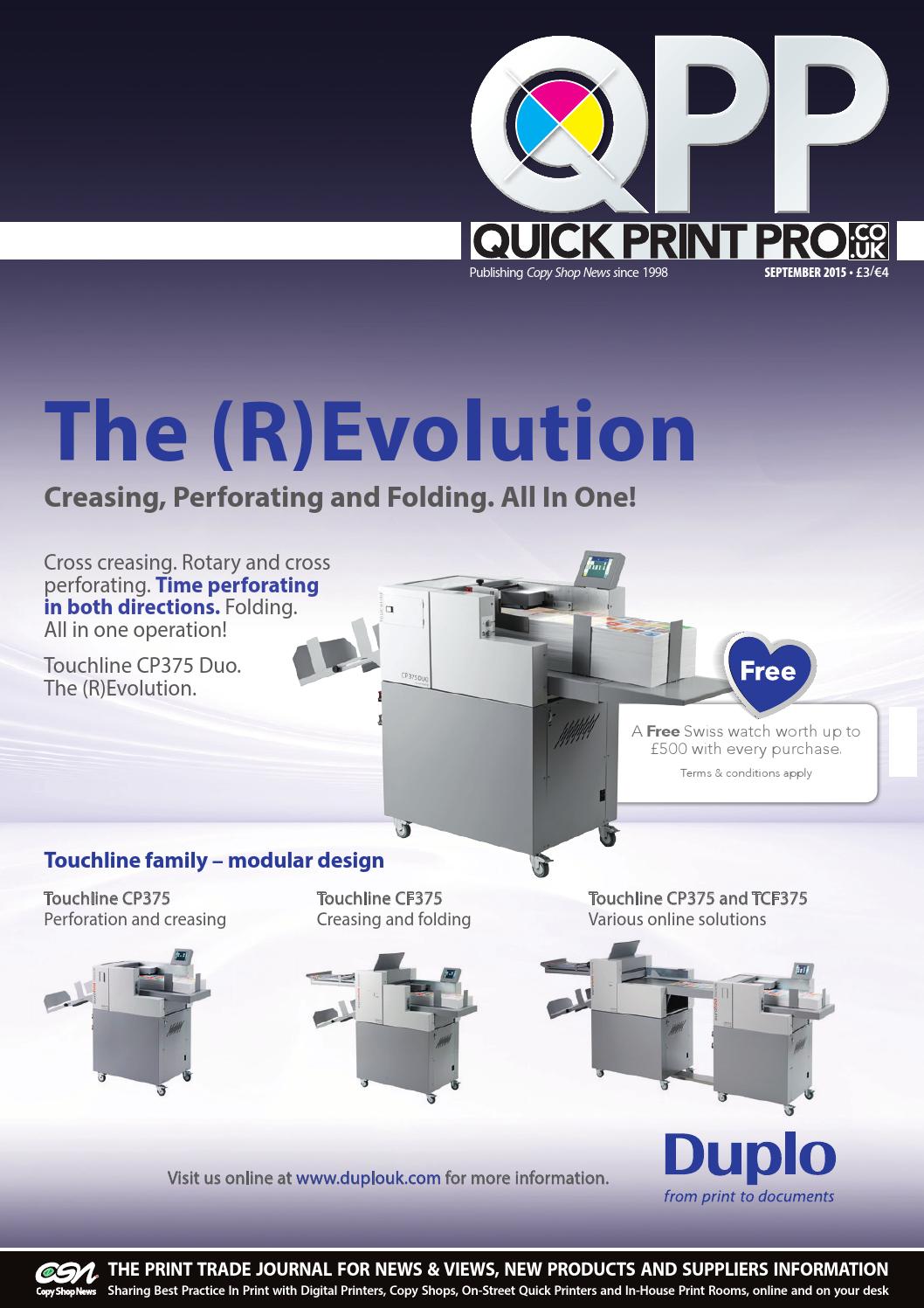 Quick Print Pro September 2015 by The Magazine Production Company - Issuu