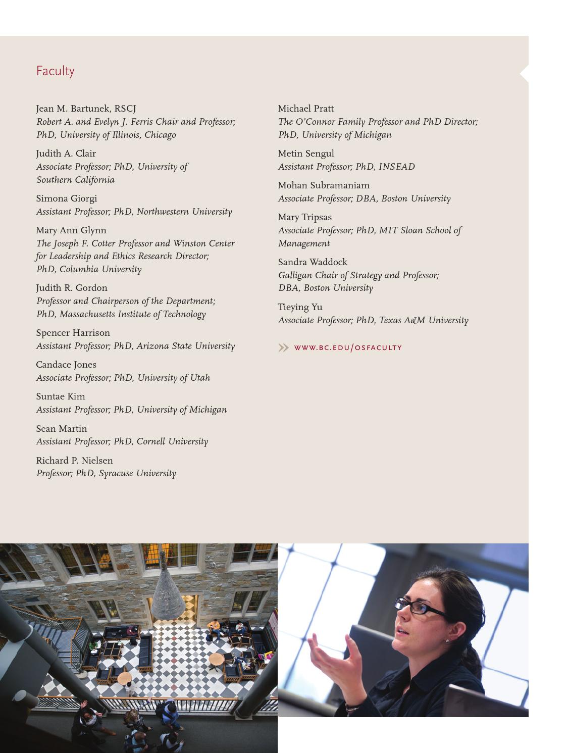 Doctoral Program in Organizational Studies by Boston College - Issuu