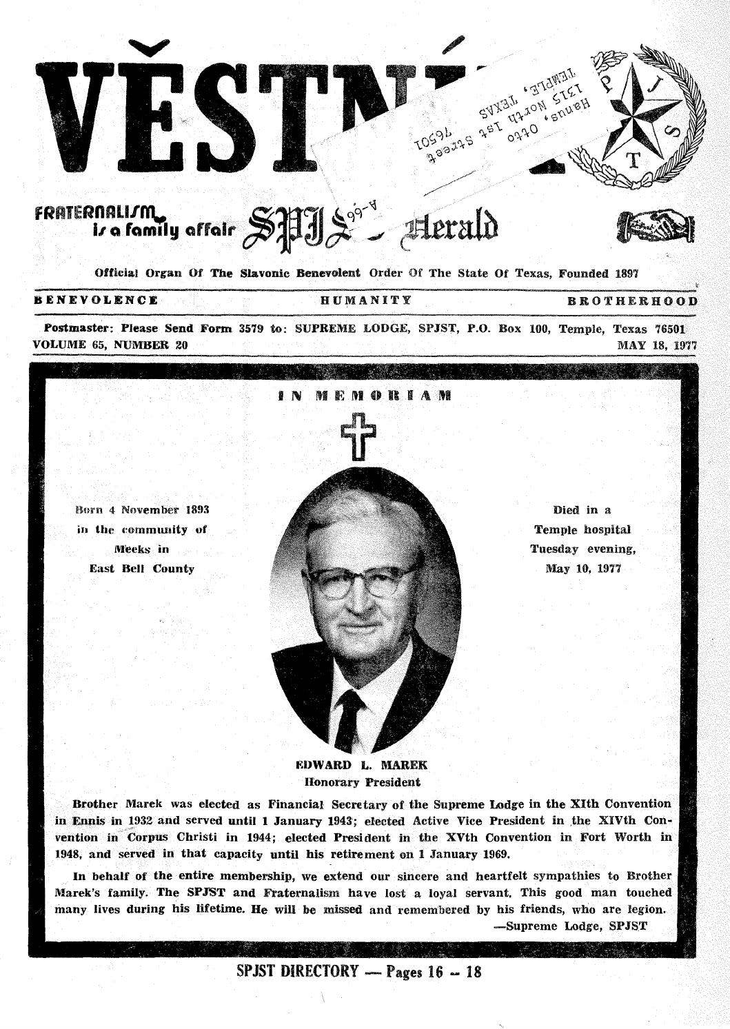 Vestnik 1977 05 18 by SPJST - Issuu