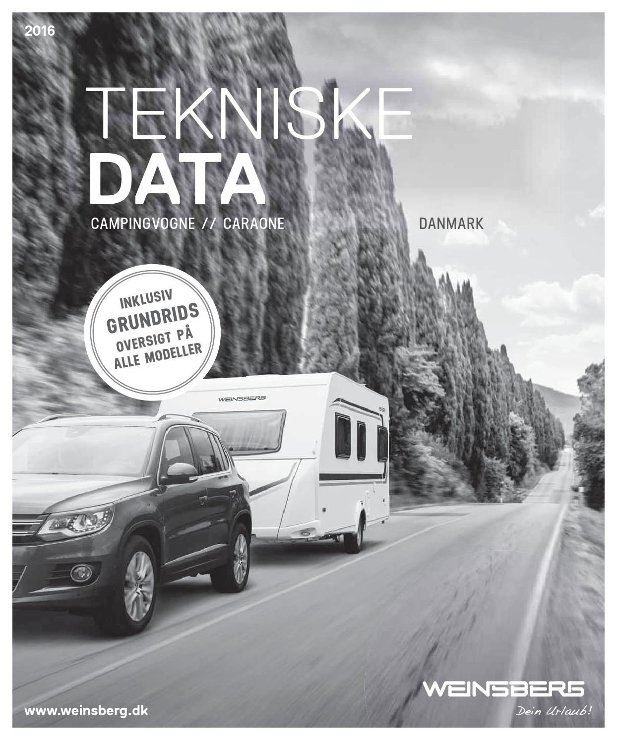 Weinsberg Caravan 2016 Tekniske Data by Intercamp A/S - Issuu
