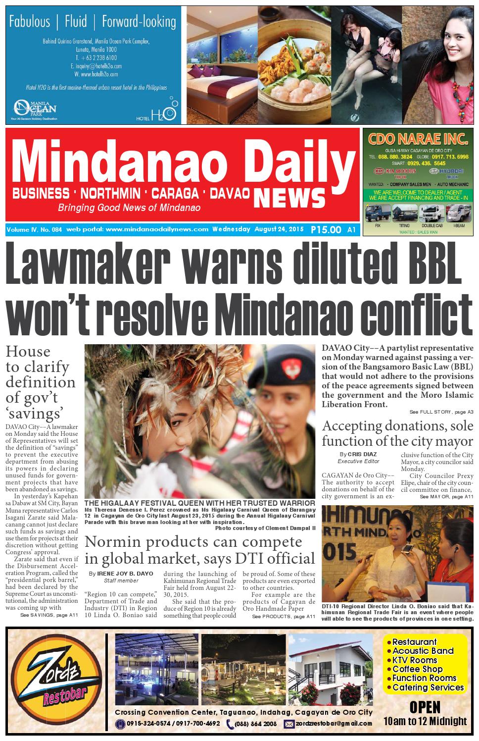 Mindanao Daily Northmin (August 26, 2015) by Mindanao Daily News - Issuu
