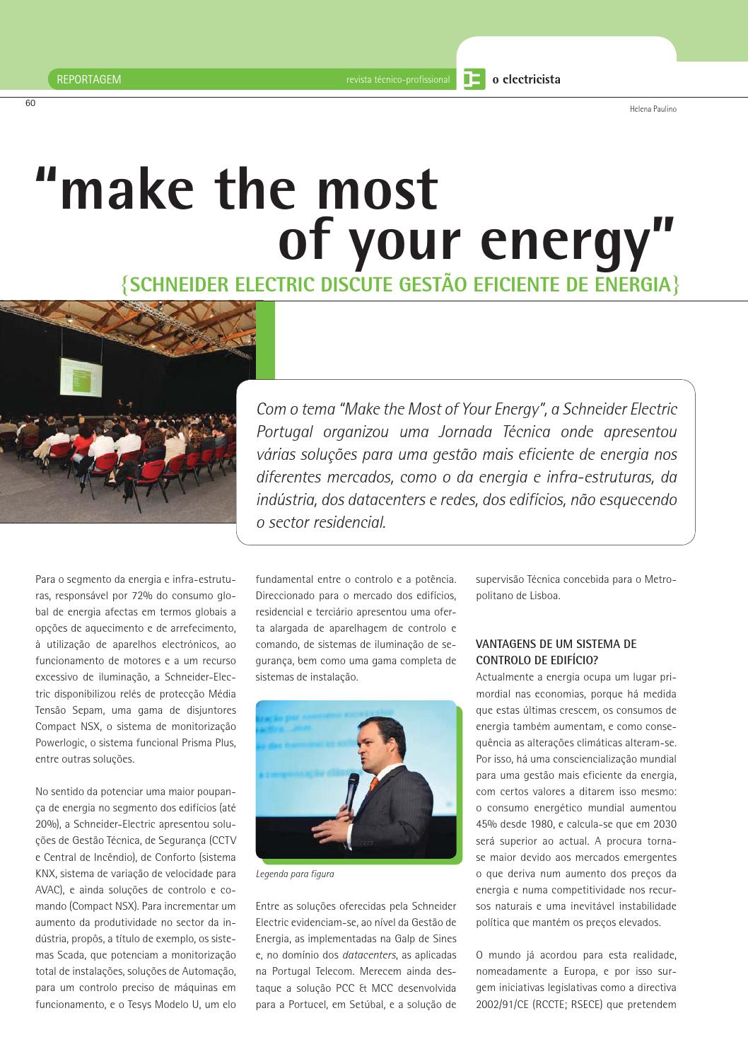 "Make the most of your energy": schneider electric discute gestão ...