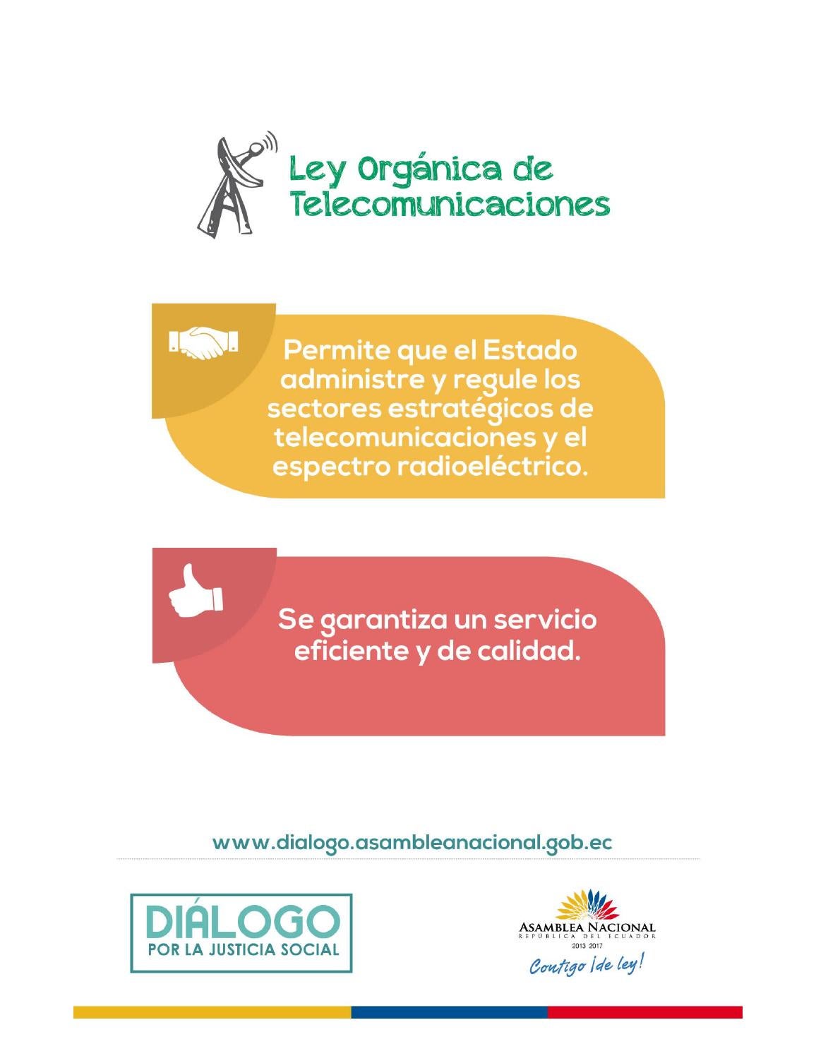 Ley Orgánica De Telecomunicaciones Diálogonacional By Asamblea