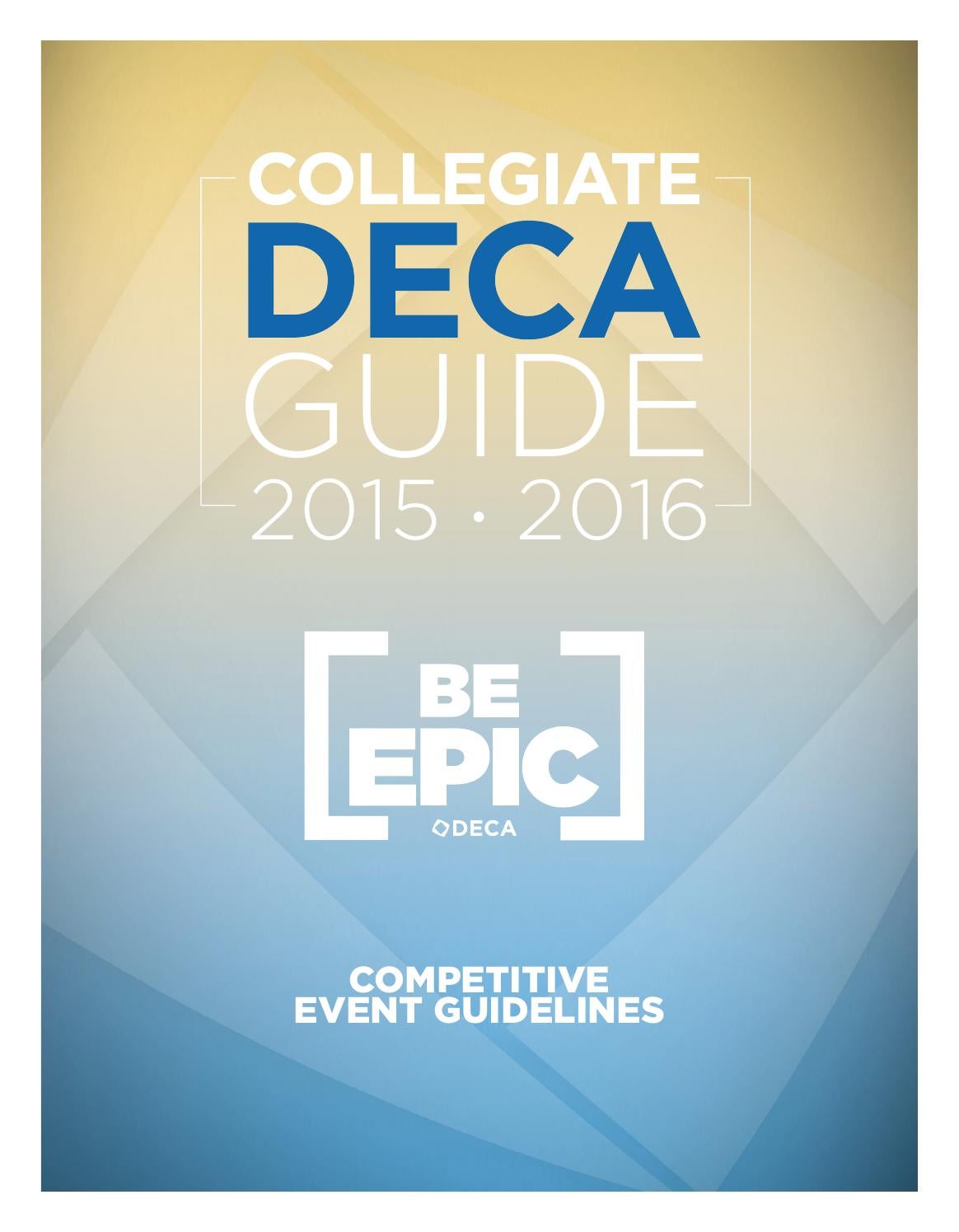 Collegiate DECA Guide 2015-16 by DECA Inc. - Issuu
