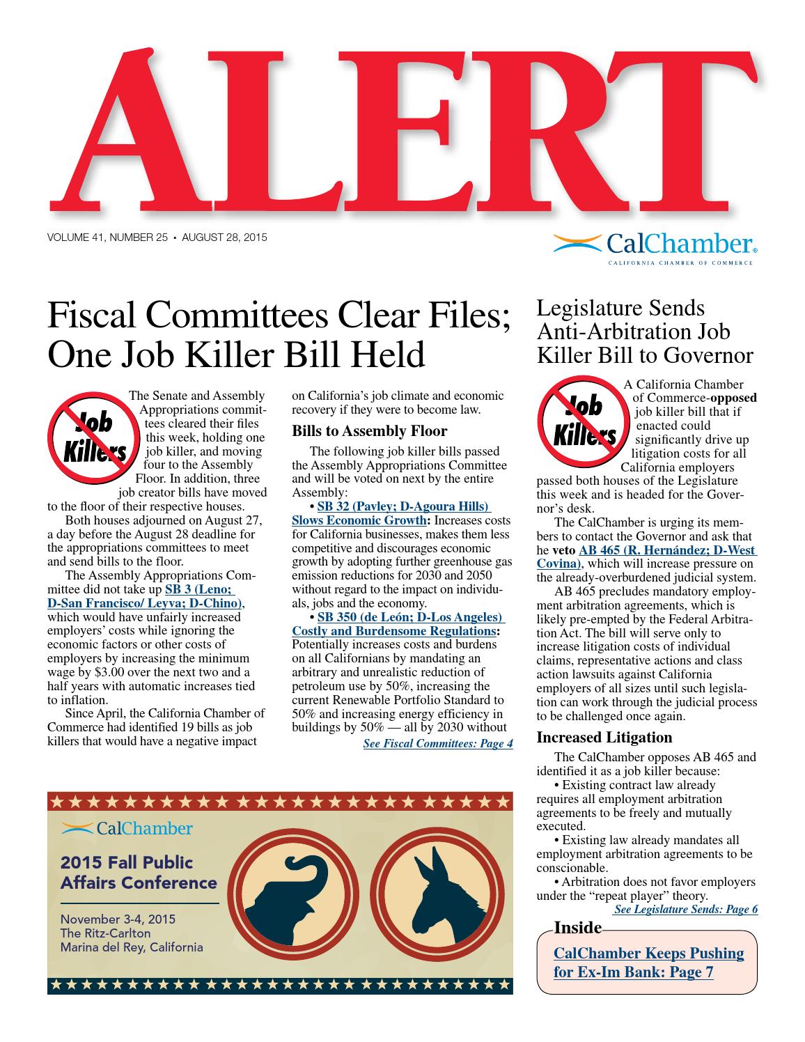 CalChamber Alert 8-28-15 by Santa Maria Valley Chamber - Issuu