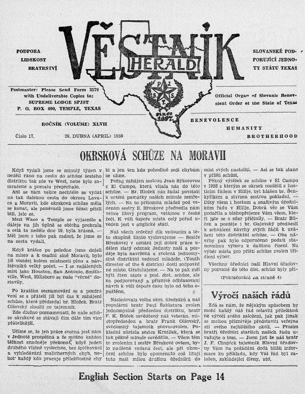 Vestnik 1959 04 29 by SPJST - Issuu