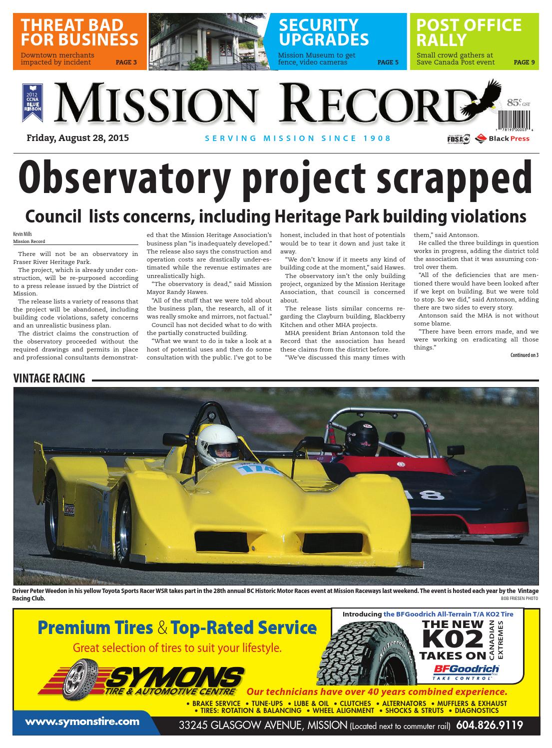 Mission City Record, August 28, 2015 by Black Press Media Group - Issuu